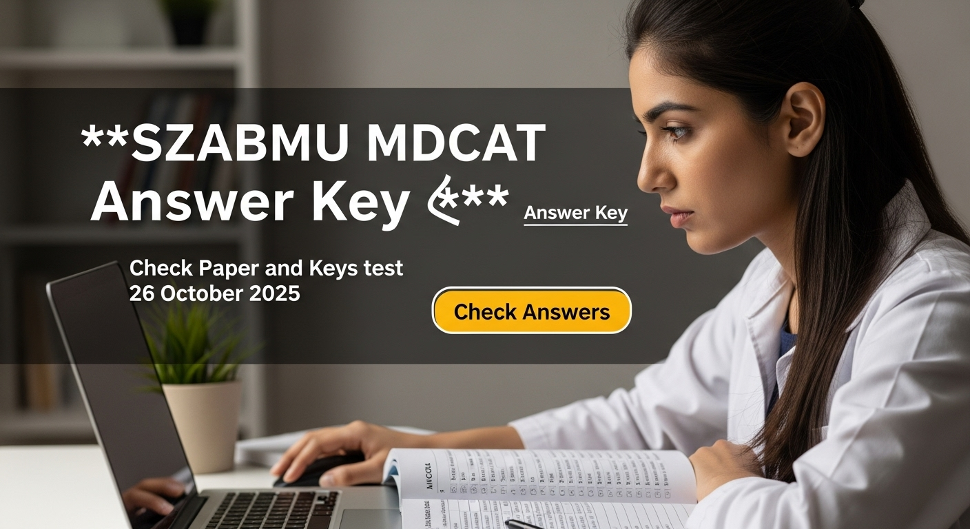 SZABMU MDCAT Answer Keys – Check Paper and Keys test 26 October 2025 ...